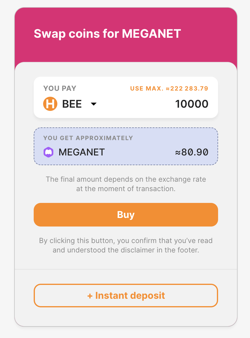 How to buy MEGANET — Metagarden Chain pre-launch tokens — Metagarden